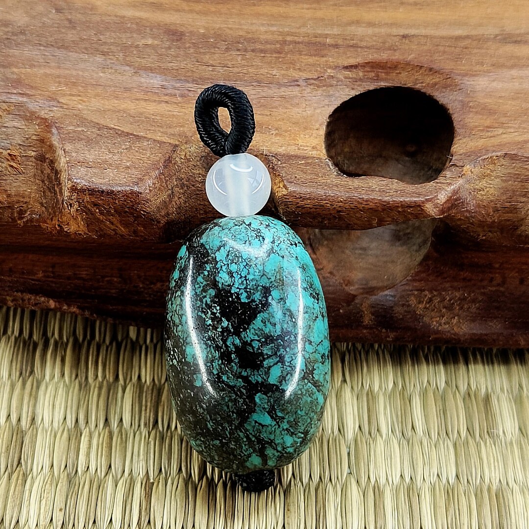 Turquoise Barrel Pendants, Turquoise Barrel Drum Shape Pendant Bead ...