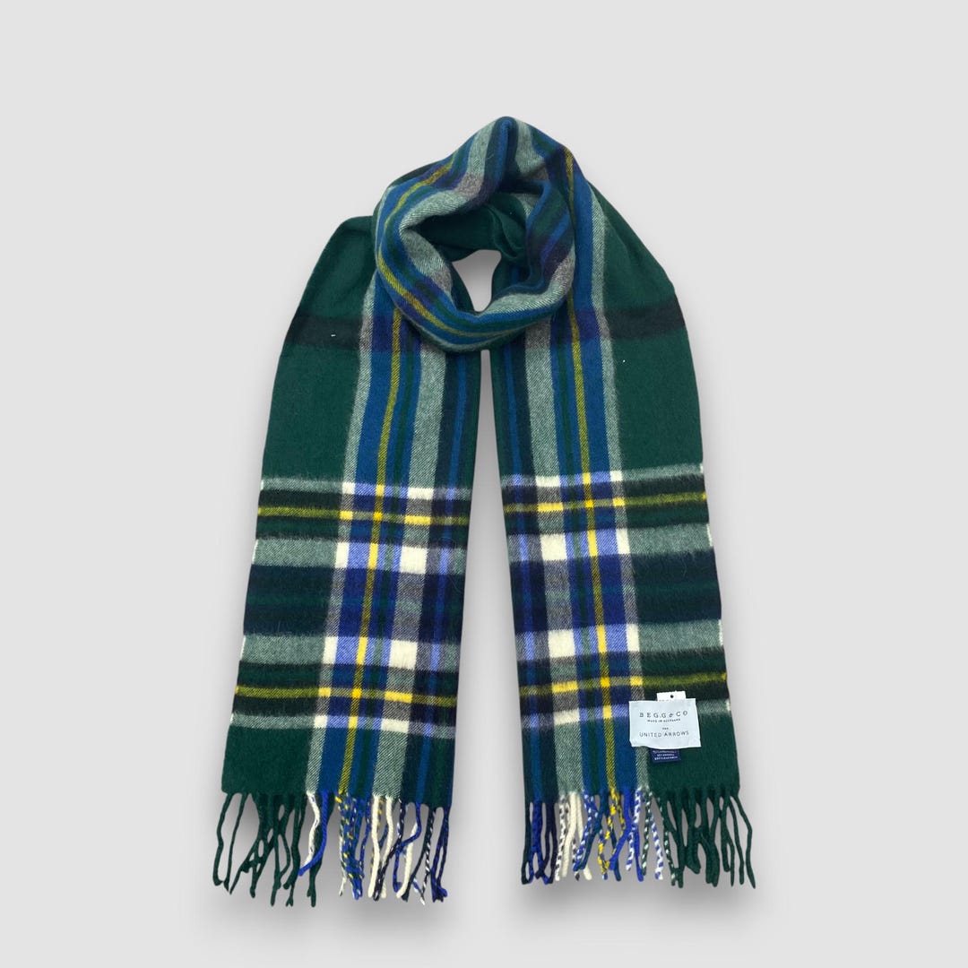 Vintage Begg & Co Wool Scarf Womens Winter Begg Lambswool Scarves Plaid ...