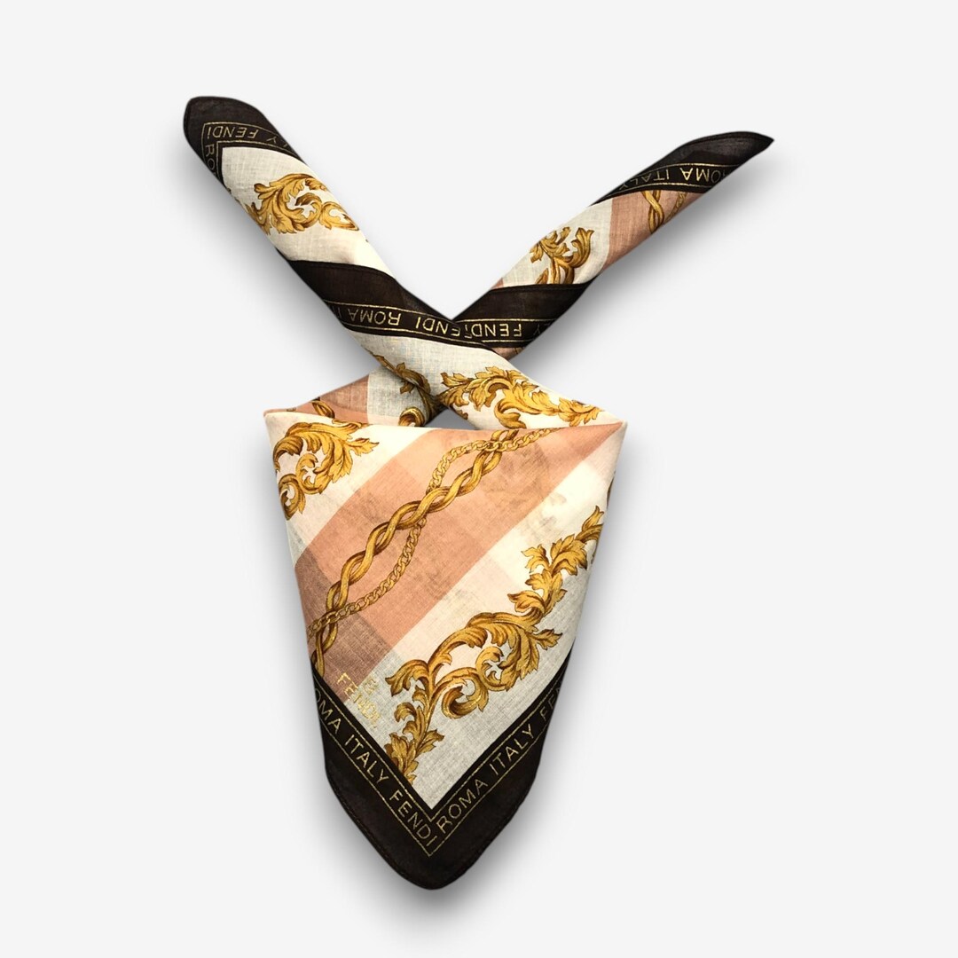 Vintage Fendi Handkerchief Fendi Bracelet Chain Luxury Motif Bandana ...