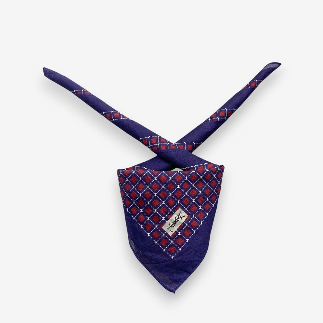 Vintage Yves Saint Laurent Handkerchief YSL Bandana Luxury Neckerchief ...
