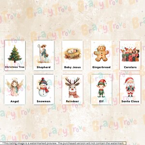 50 Christmas Flash Cards, Winter Flashcards, Christmas Educational ...