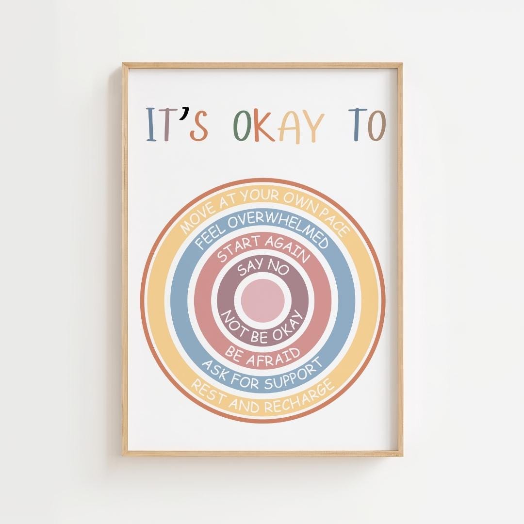 It's Okay to Not Be Okay Poster, Educational Poster, Inspirational ...