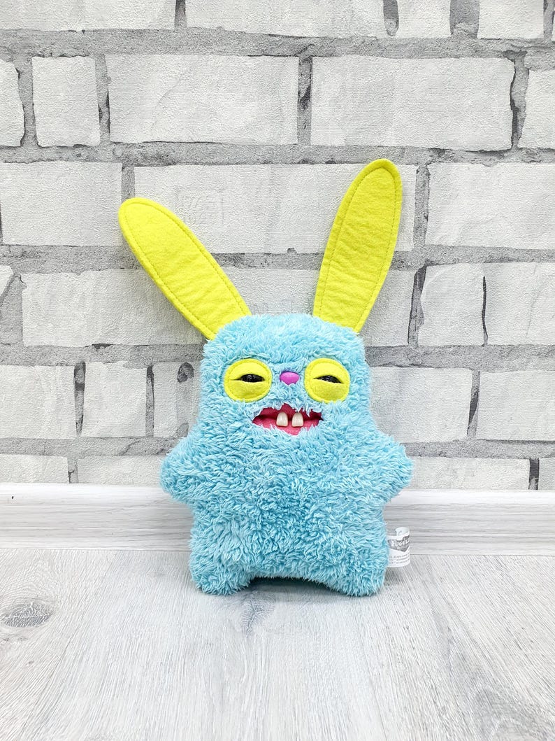 Vintage Stuffed Fuggler Rabid Rabbit Ugly Monster Plush Toys 13.5 ...