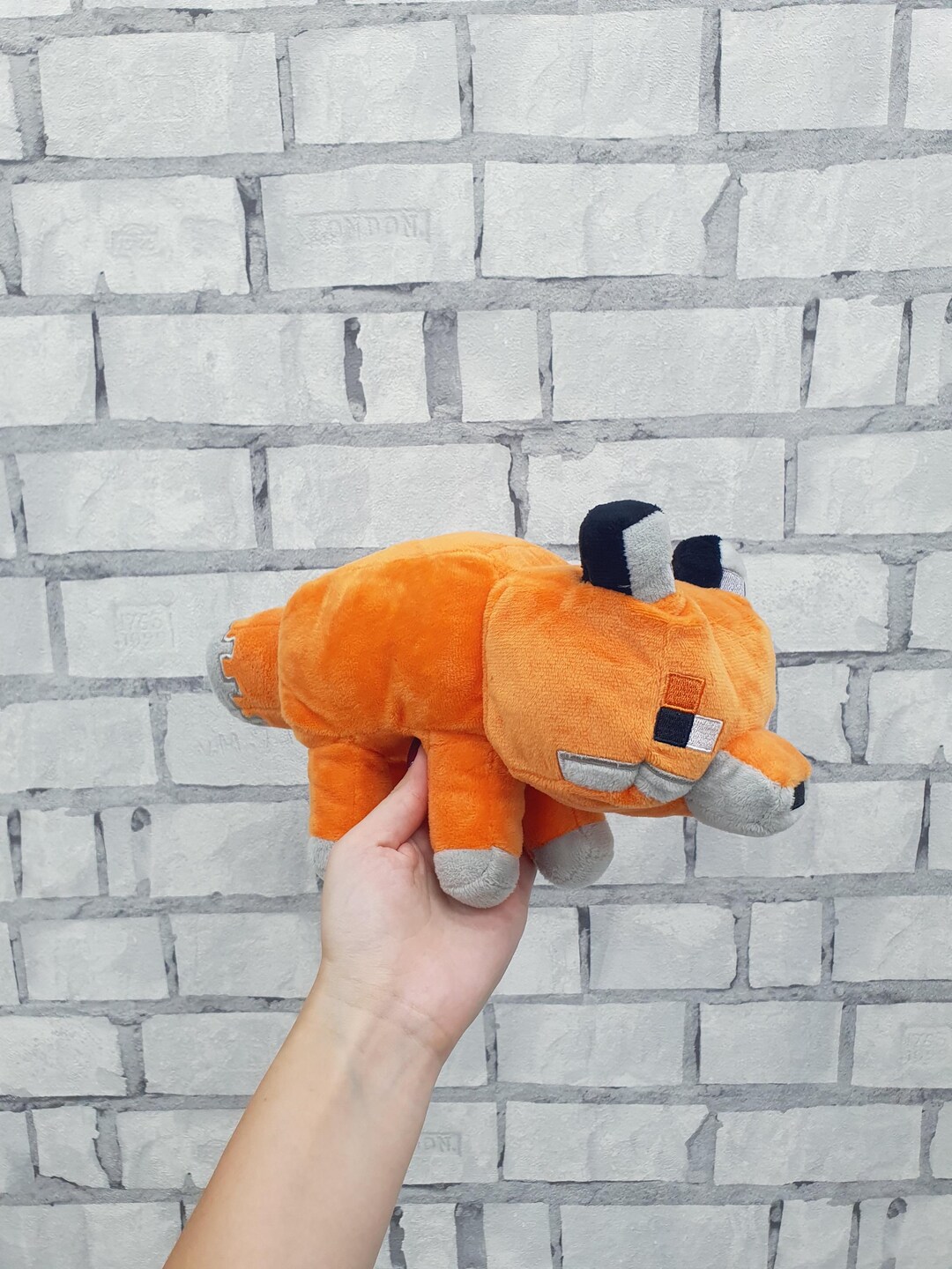 Vintage Stuffed Minecraft Fox Plush Toy 12" Kids Gift Collectible Toy ...