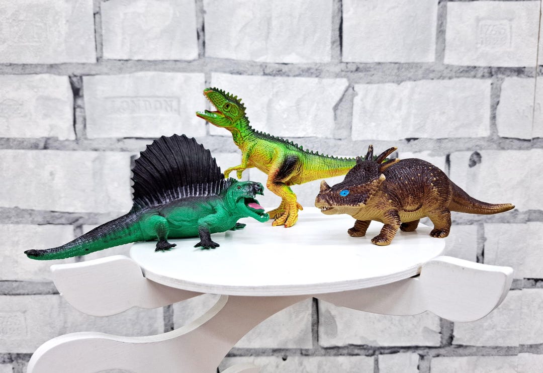 Lot of 3 Dinosaur Figurine Dino Figure 3" Vintage Dinosaur Toys ...