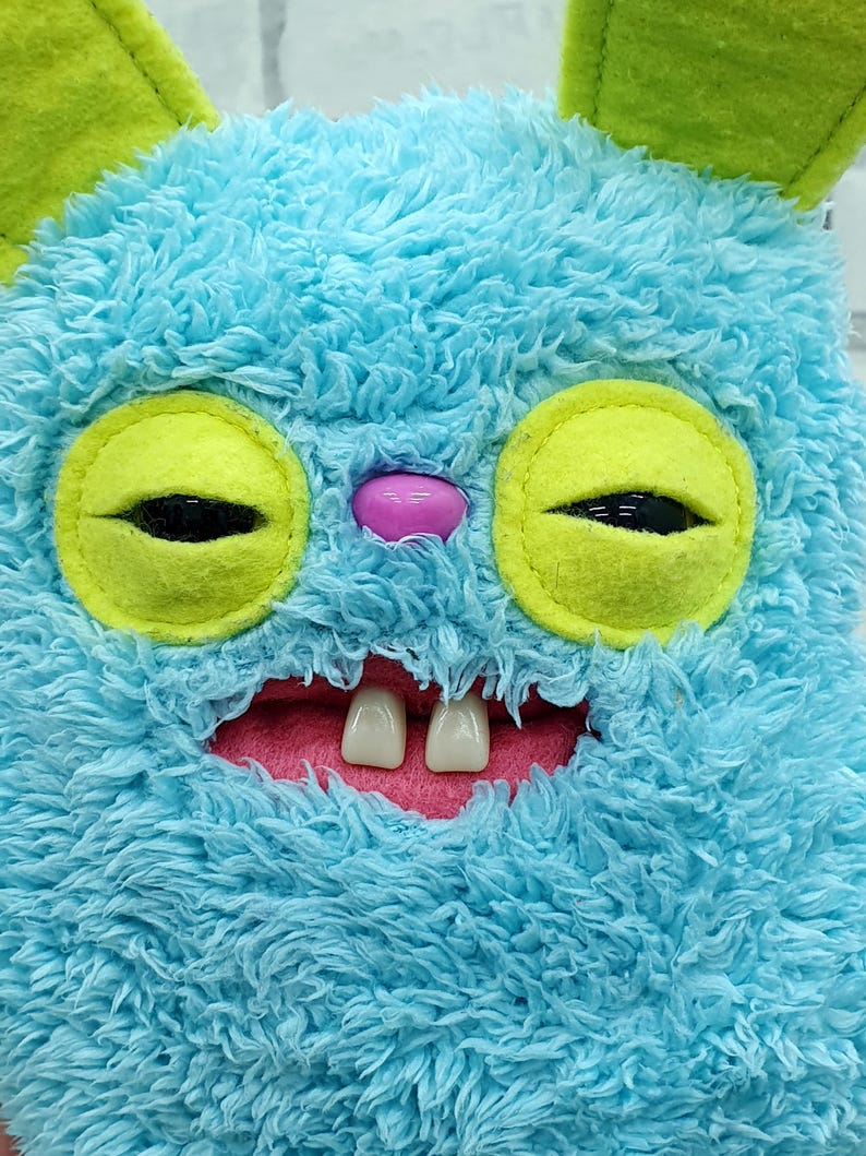 Vintage Stuffed Fuggler Rabid Rabbit Ugly Monster Plush Toys 13.5 ...