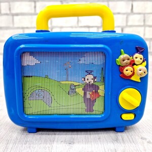 1996 Teletubbies Wind up Musical TV 6.5" /7.5" Vintage Television Toy ...