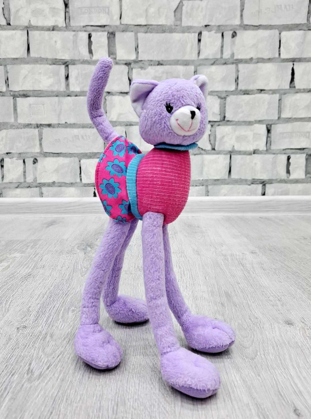Stuffed Barbie Pose Me Pets Long Legged 12" Cat Plush Toys Vintage ...