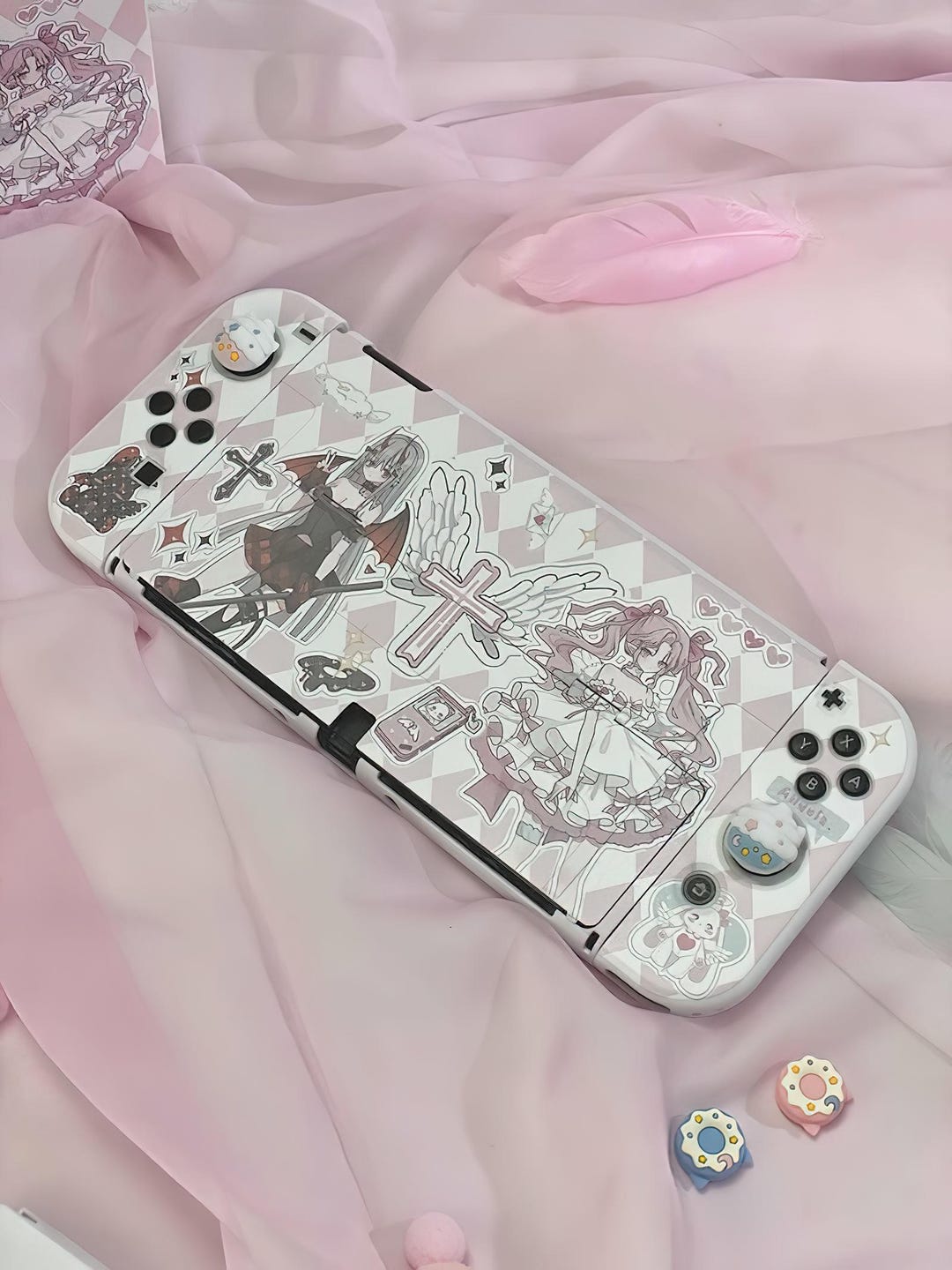Switch Oled Cute Case, Anime Nintendo Switch Oled Shell, Clear Kawaii ...