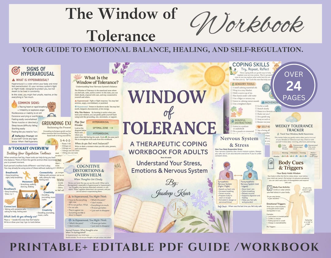 The Window of Tolerance Workbook PDF – Trauma Healing Journal ...