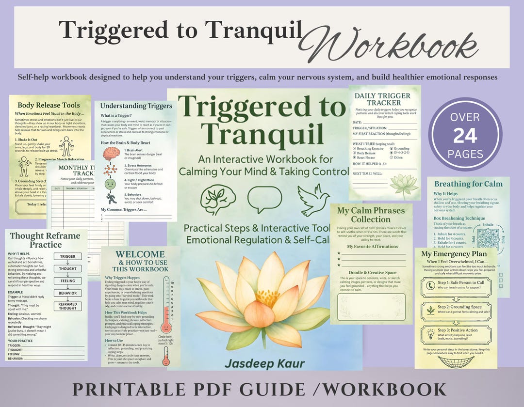 Triggered to Tranquil Self Help Workbook PDF | Emotional Regulation ...