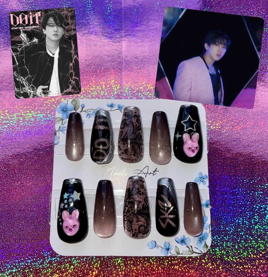 Press on Nails Do It - SKZ Stray Kids Changbin Inspired - Etsy