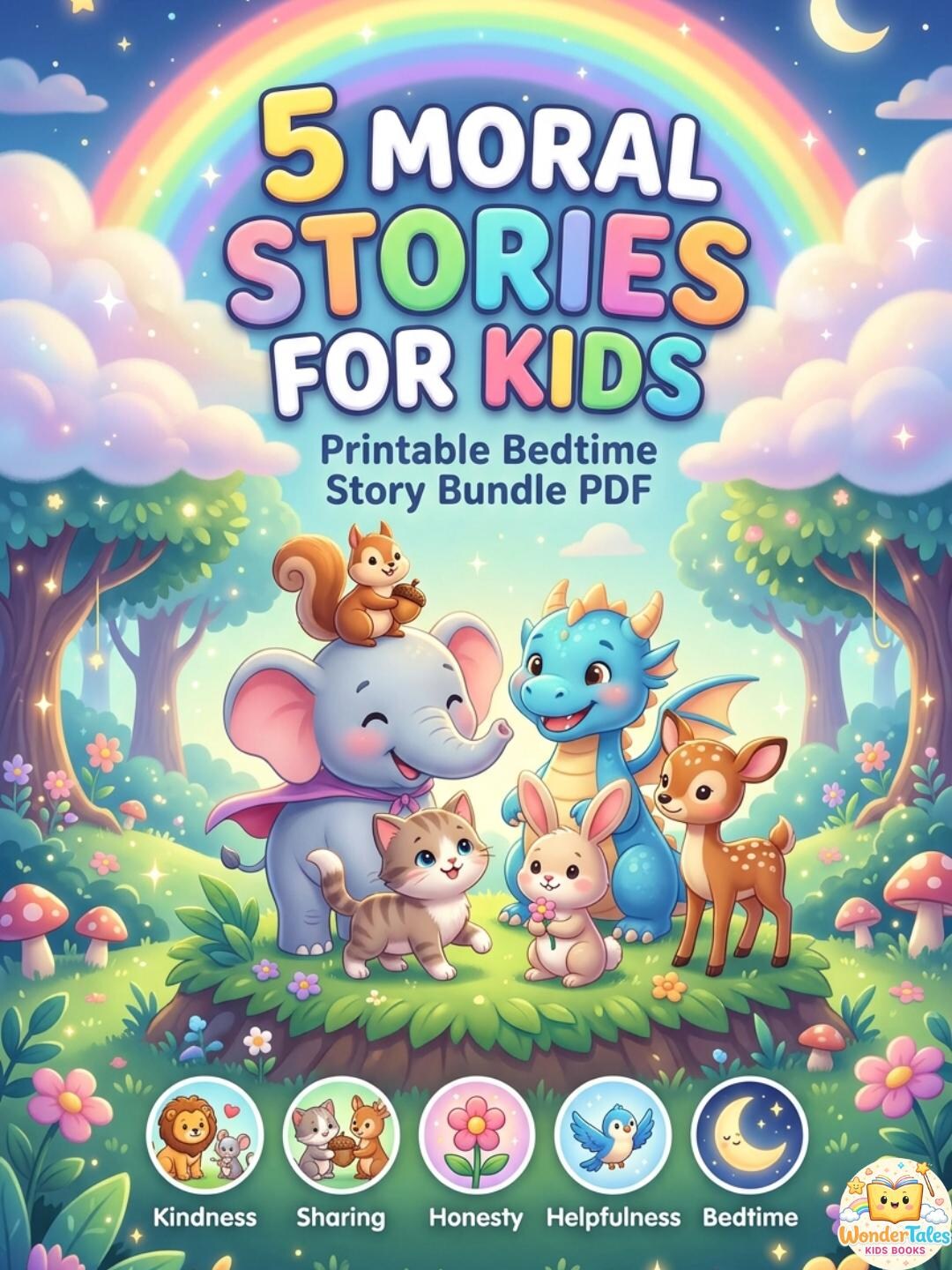 Kids Moral Story Bundle | 5 Printable Bedtime Stories (PDF) - Etsy