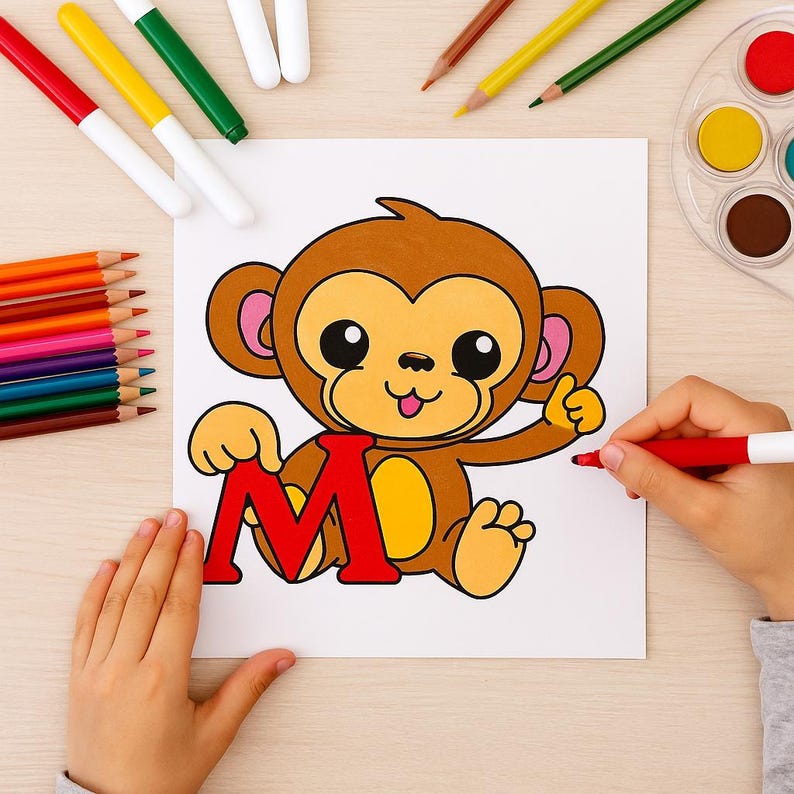 ABC Alphabet Coloring Pages for Kids | A-Z Printable Letters With Cute ...