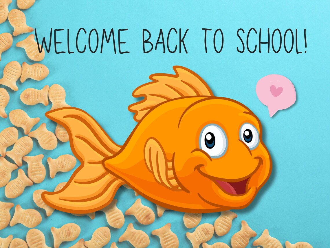 Back to School Fish Treat Bag Tags: Printable Classroom Gift (PDF ...