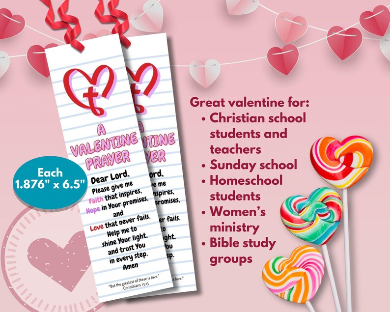 Christian Valentine Bookmark Printable, Women's Ministry Gift ...