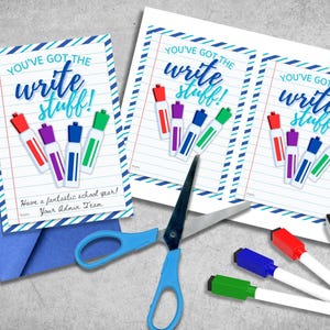 Printable Teacher Appreciation Gift Tag, Dry Erase Marker Card, You've ...