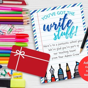 Printable Teacher Appreciation Tag Card, Back to School Teacher Gift ...