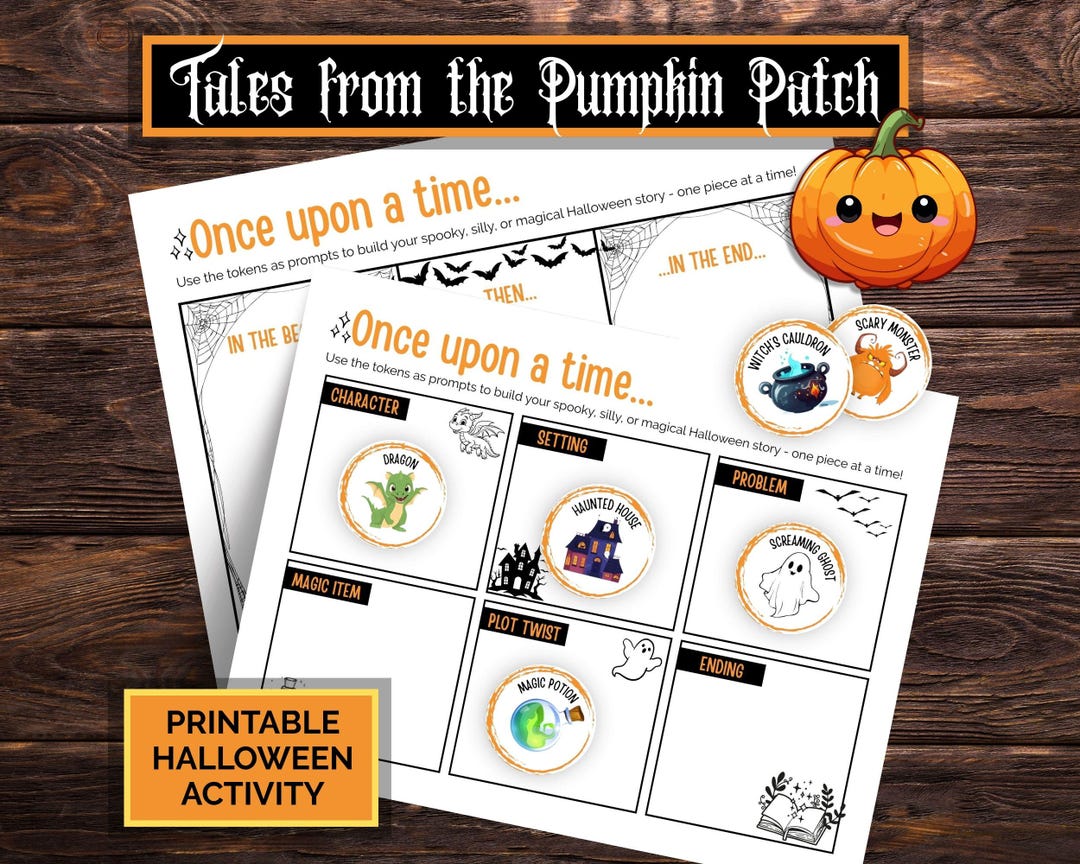 Printable Halloween Storytelling Activity for Kids, Writing & Literacy ...