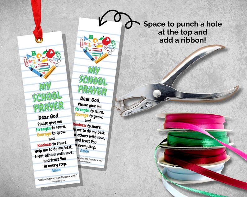 Printable Back to School Prayer Bookmark, First Day of School Student ...