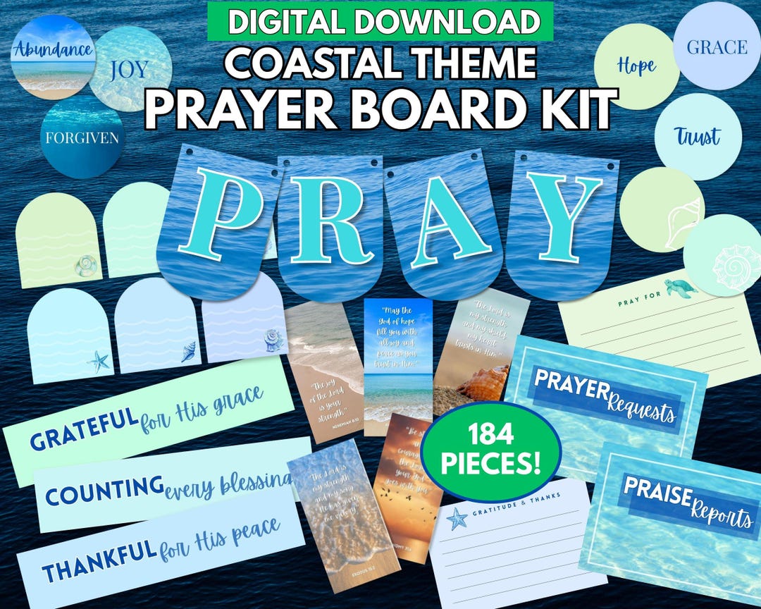 Printable Prayer Board Kit, Sunday School Bulletin Board, Church ...