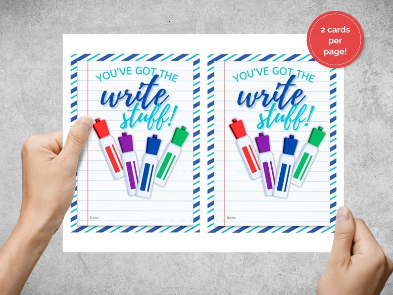 Printable Teacher Appreciation Gift Tag, Dry Erase Marker Card, You've ...