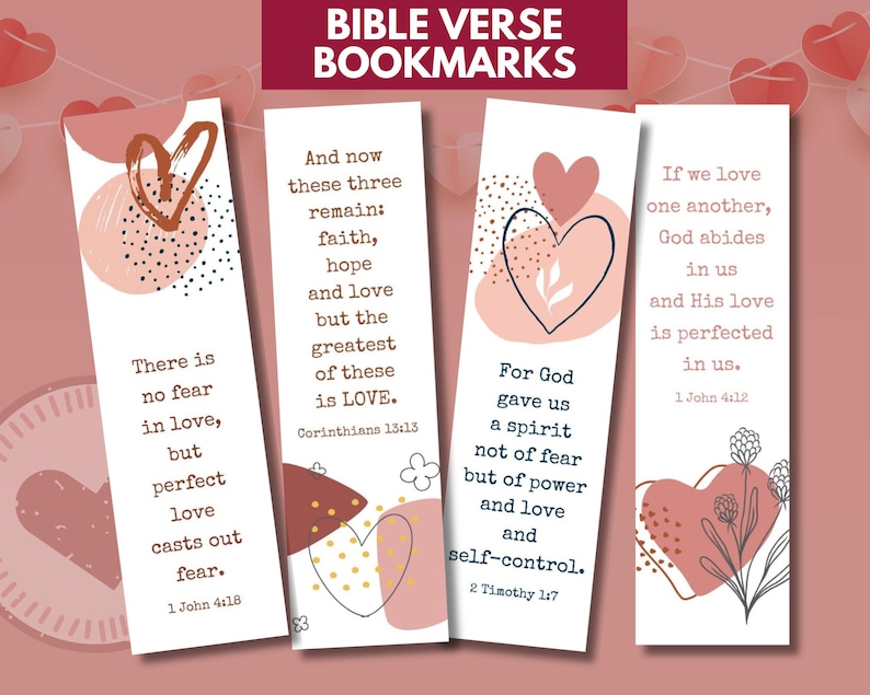 Christian Valentine Boho Bookmark Printable, Women's Ministry Gift ...