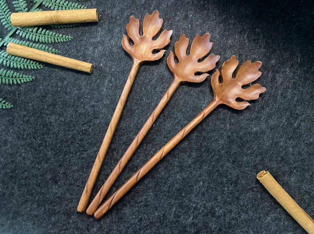 Personalized Wooden Spoon, Maple Leaf Wooden Spoons, Gift Housewarming ...