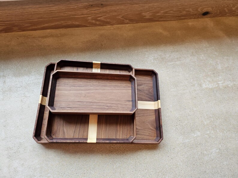 Stacking Wooden Organizing Trays - Etsy
