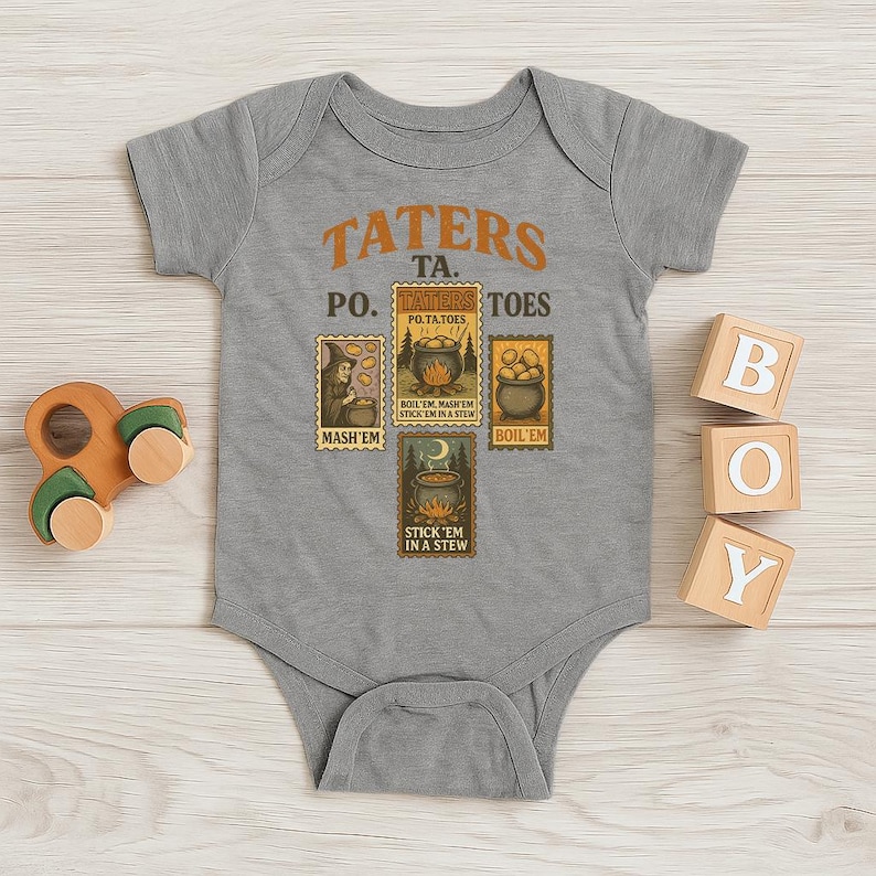 Lord of the Rings Taters Baby Bodysuit, Funny Potato Baby Outfit, Mash ...