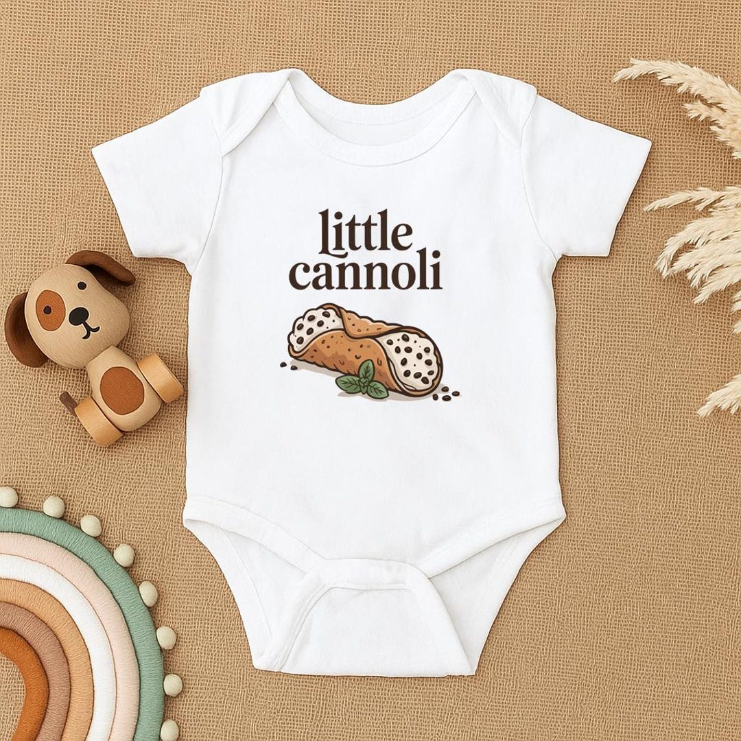 Little Cannoli Baby Outfit, Cute Food-themed Baby Clothes, Pastry ...