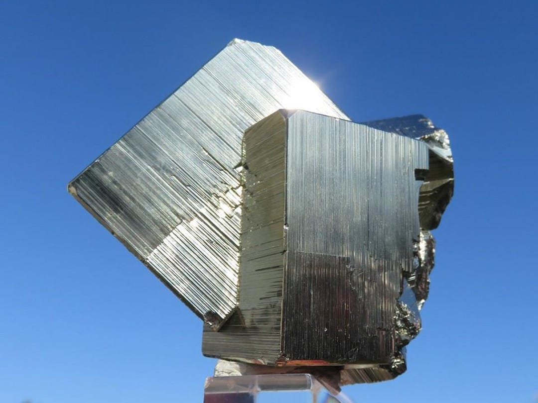 Bright Cubic Pyrite From Peru | Natural Perfect Golden Crystal | Energy ...