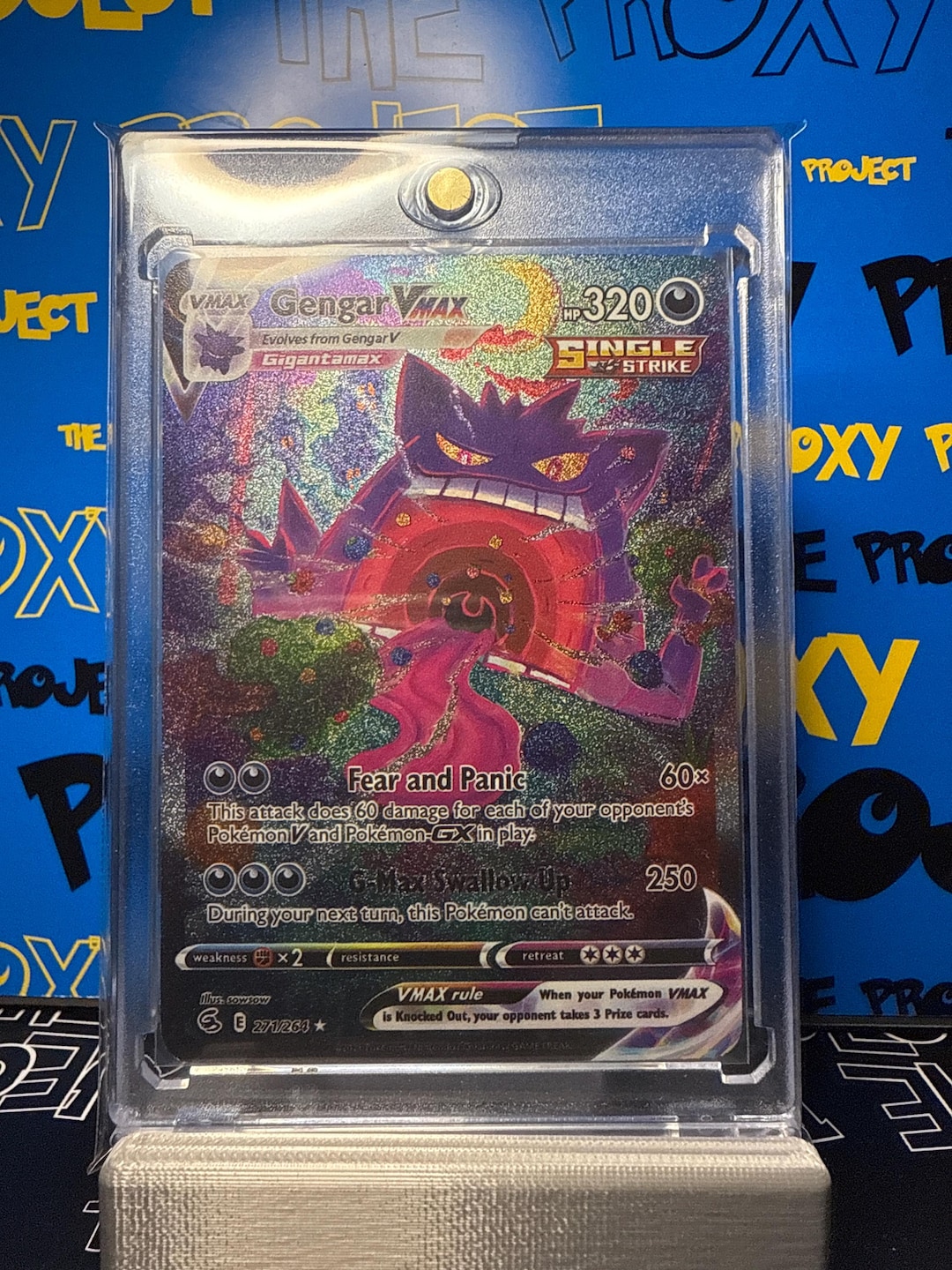 READ DESCRIPTION Gengar Vmax Alt Art Pokémon SWSH Fusion Strike #271/ ...