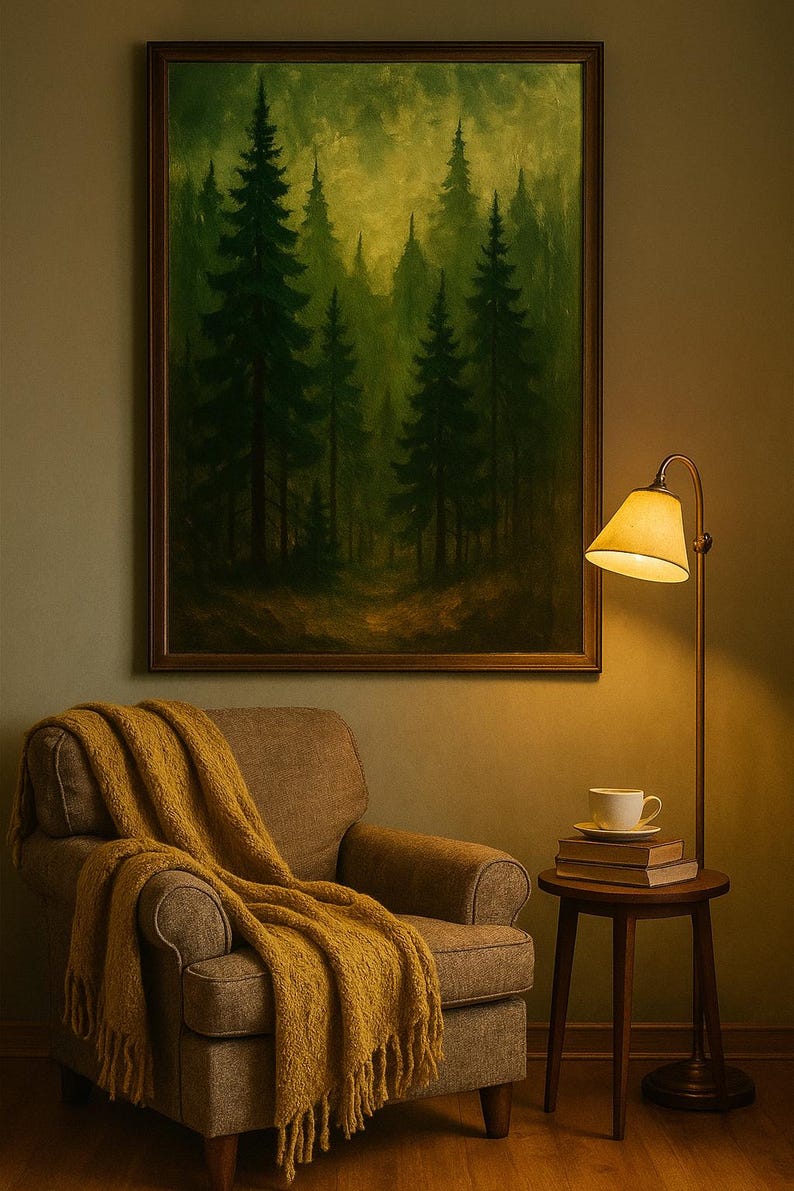 Forest Woodland Digital Wall Art Print | Nature Inspired Earthy Tones ...