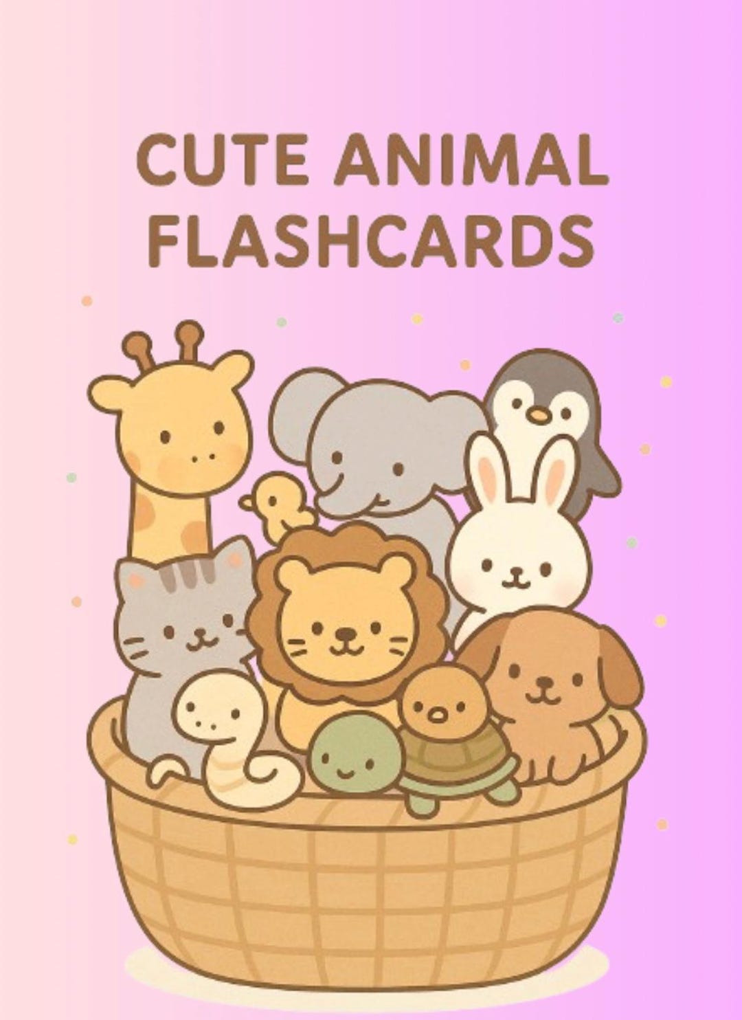 Kawaii Animal Flashcards – Printable PDF for Preschool and ESL Learning ...