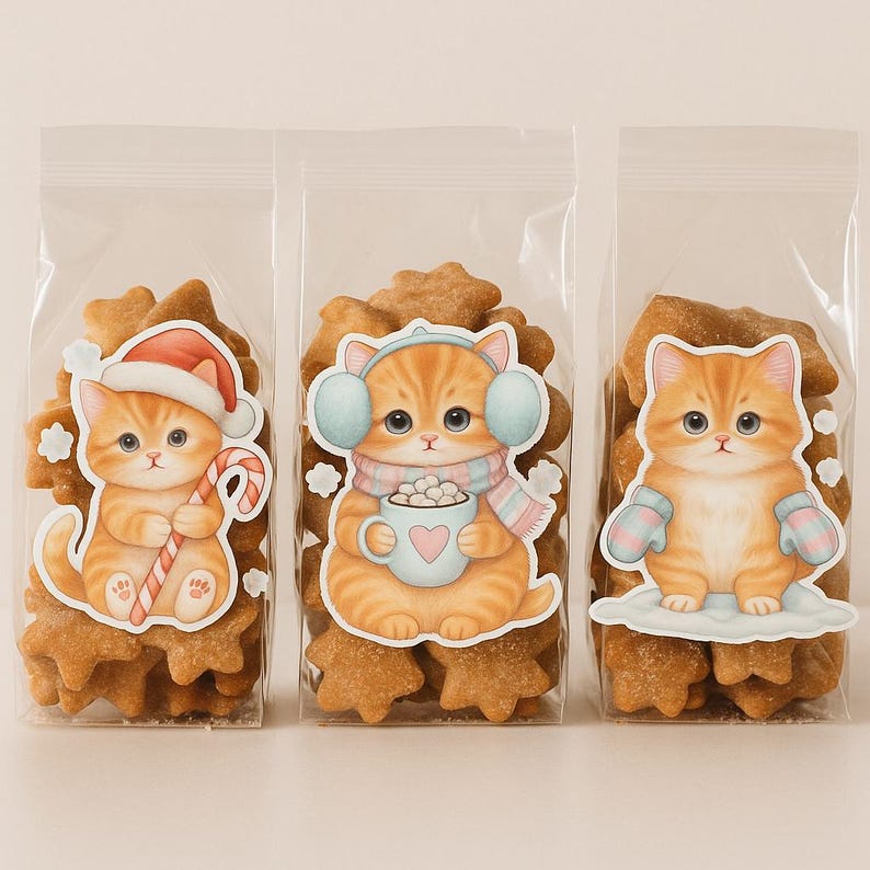 Winter Cat Clipart Bundle | 20 PNG + 20 SVG | Cute Christmas Kitty ...