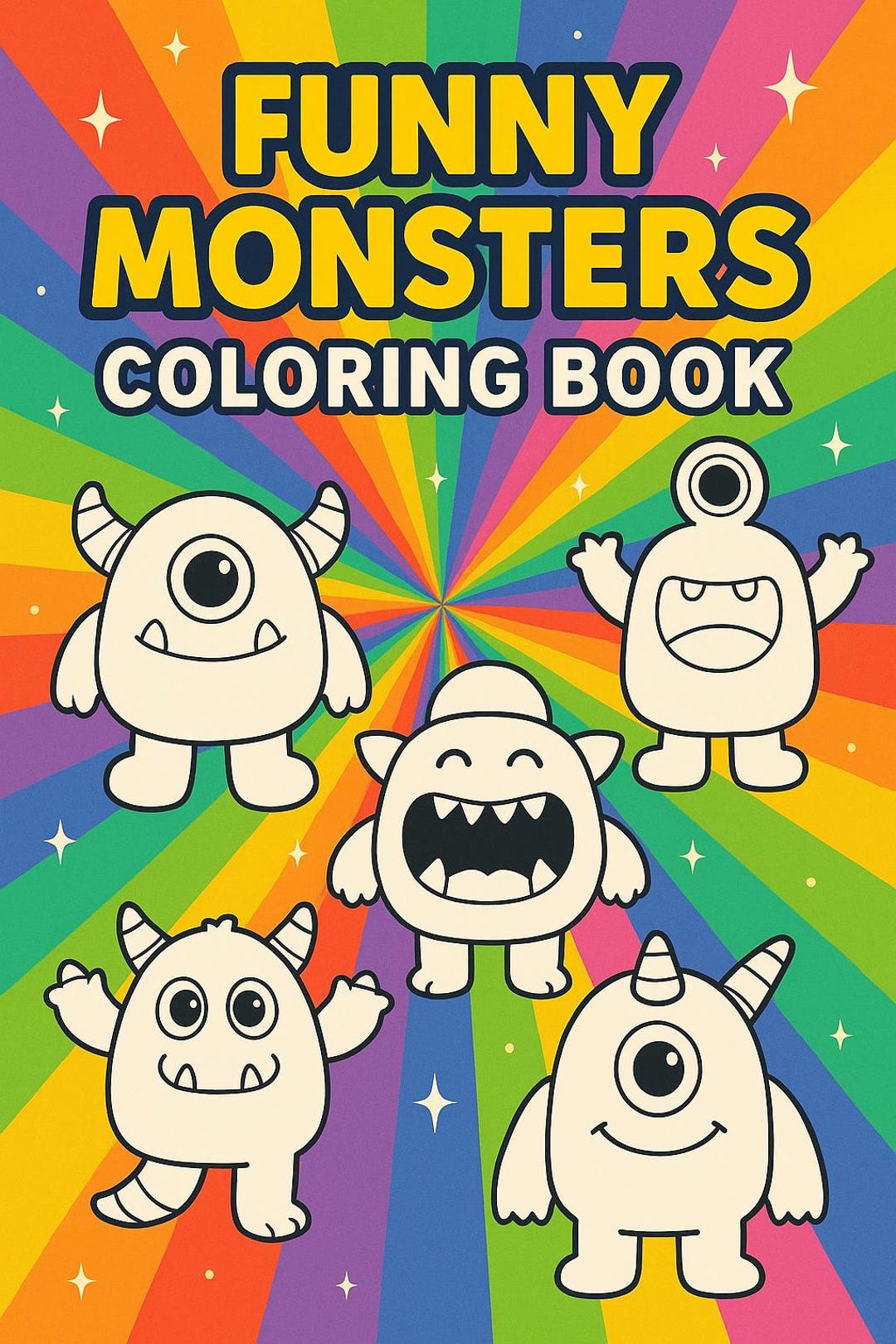Funny Monsters Coloring Book | Cute & Silly Monster Creatures for Kids ...