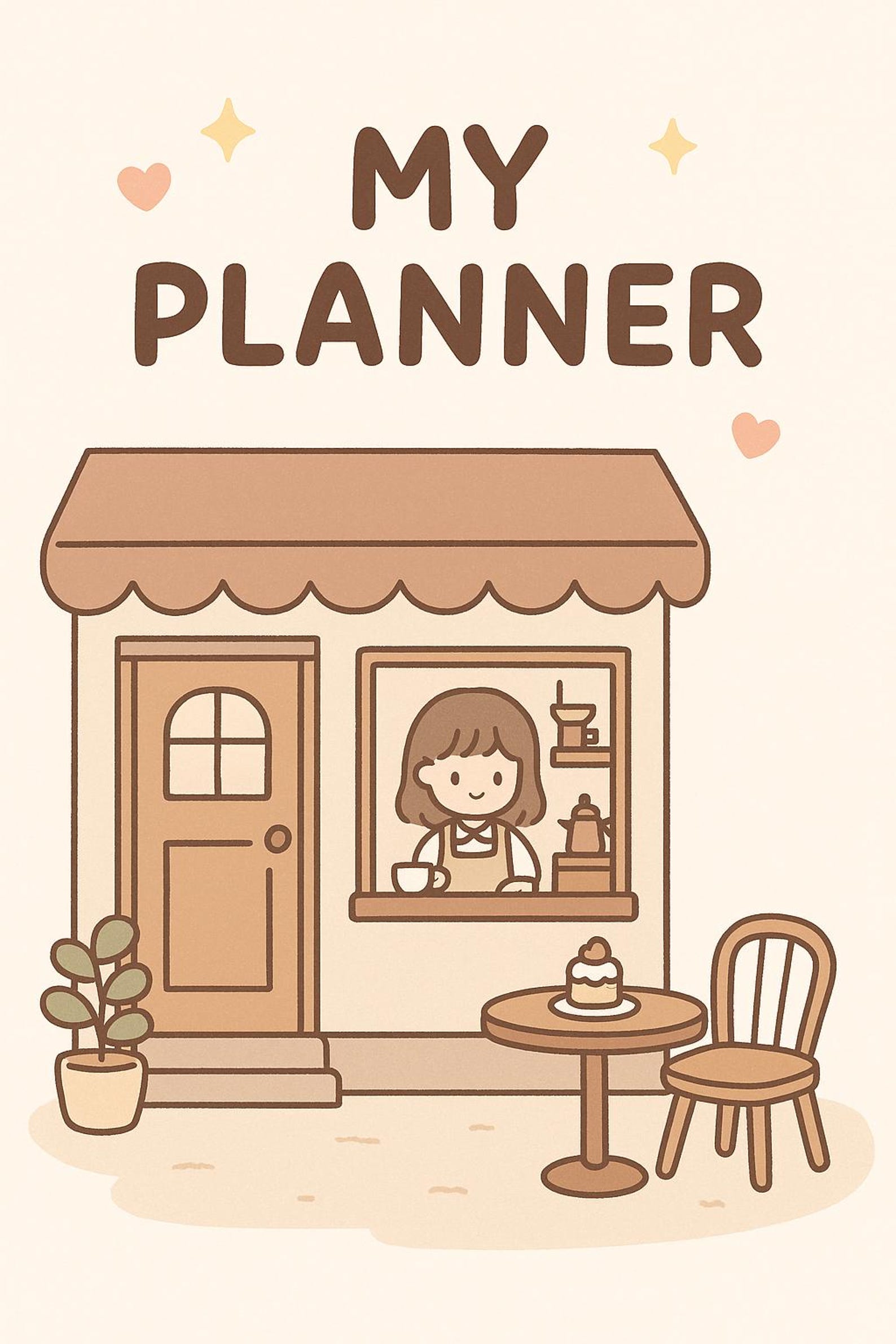 Cozy Café Printable Planner | 10‑page Pastel School & Diary PDF | Study ...