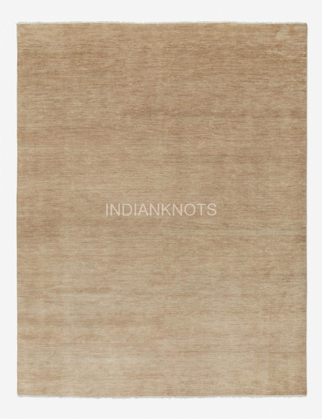 Hand-knotted Camel New Zealand Wool Rug: Solid Textured Design - Etsy