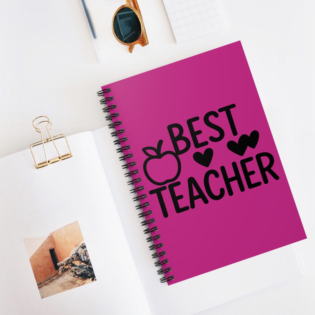Best Teacher Spiral Notebook - Cute Gift for Educators, Teacher ...