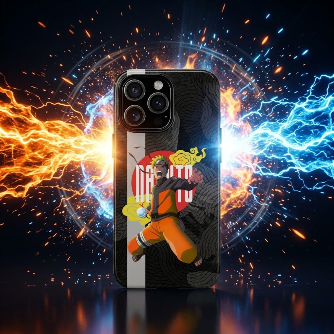 Anime Phone Case Golden Spiky Hair Ninja Warrior iPhone 17 16 15 14 13 ...