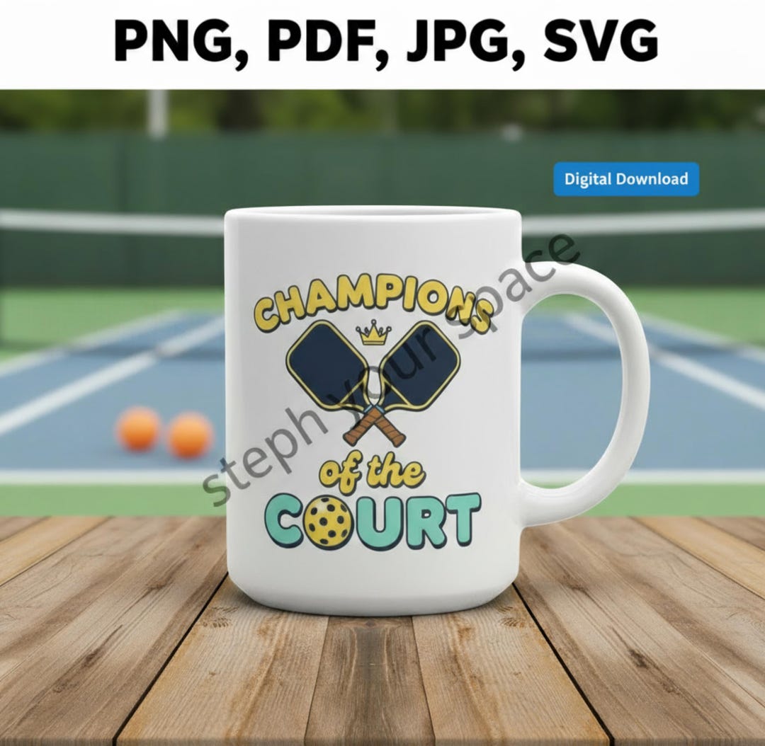 Pickleball Champions SVG Bundle, Court Design (digital Download) - Etsy