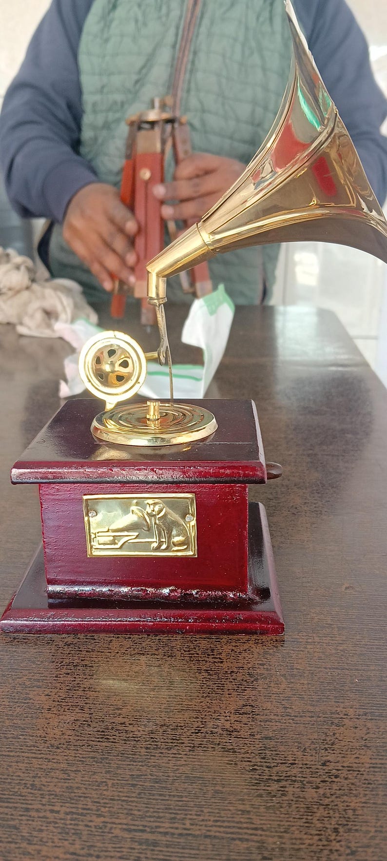 Handmade Non Working Gramophone Model for Showpiece Decor Gift for ...