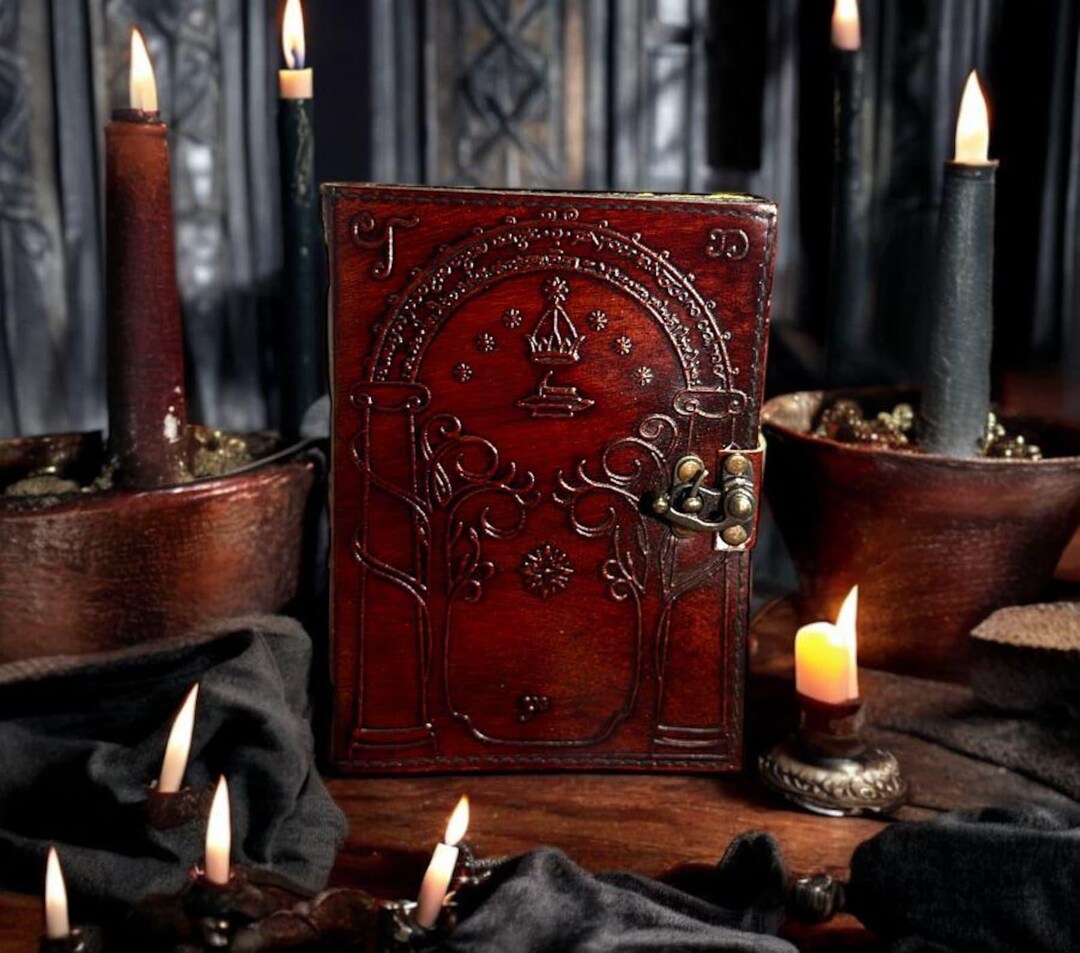 Doors of Durin Leather Journal, Handmade Fantasy Notebook, - Etsy UK