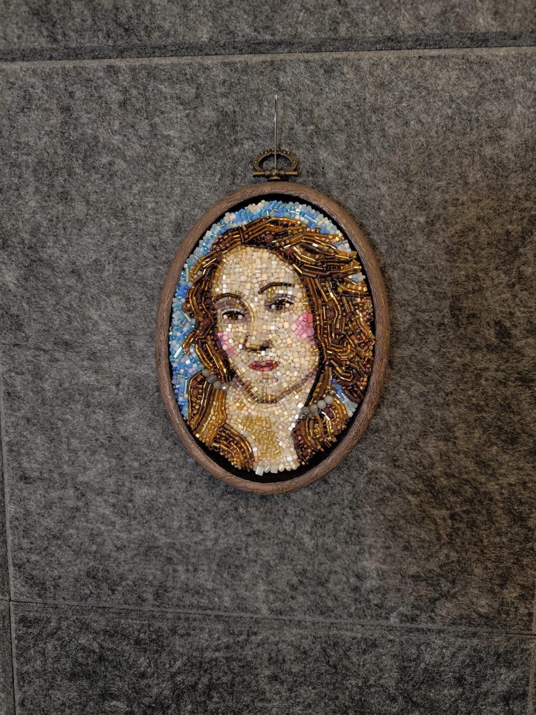 The Birth of Venus Beaded Hoop: Beaded Embroidery, Famous Painting - Etsy