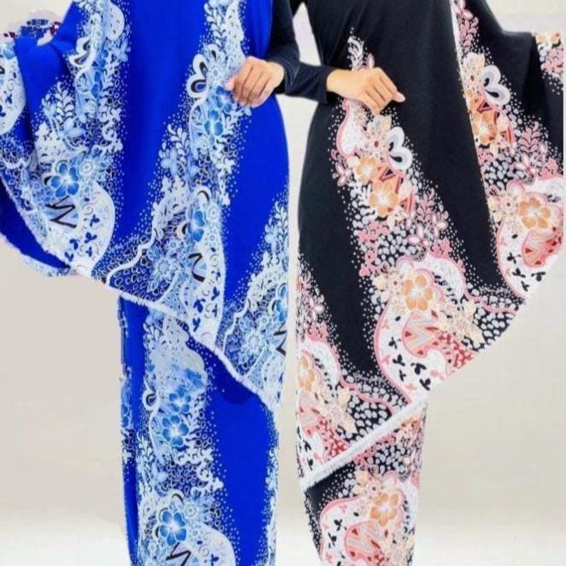 Elegant Swiss Satin Batik Fabric - 4 Meter Traditional Malaysian Sarong ...