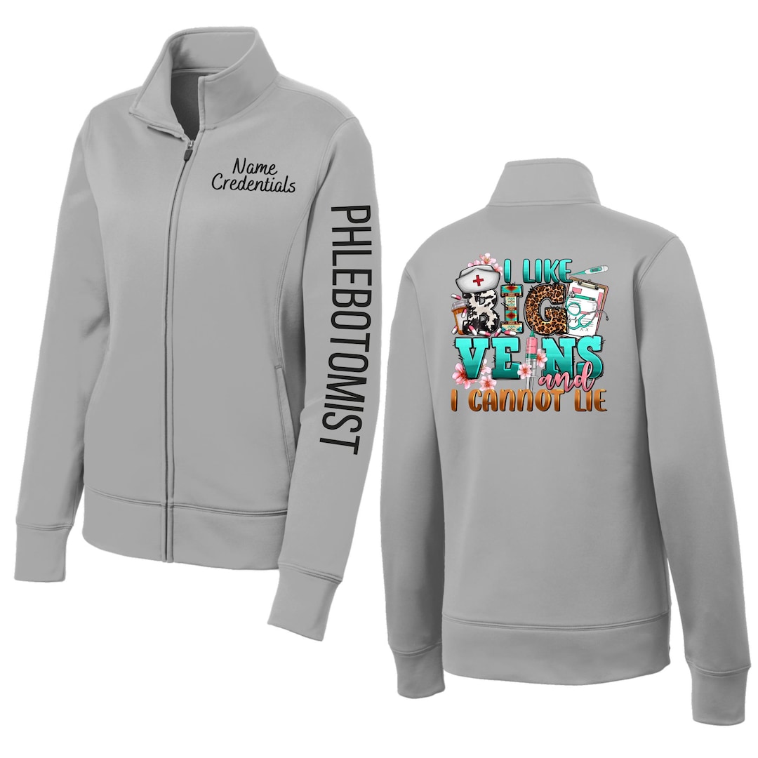 Phlebotomist Jacket, Polyester Fleece Jacket, Personalized Jackets ...