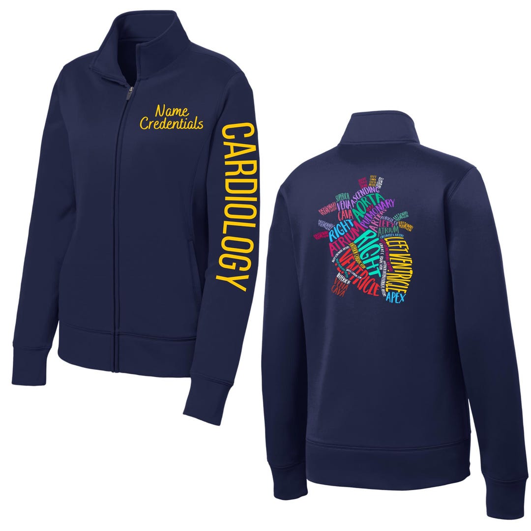 Cardiology Jacket, Polyester Fleece Jacket, Personalized Jackets ...