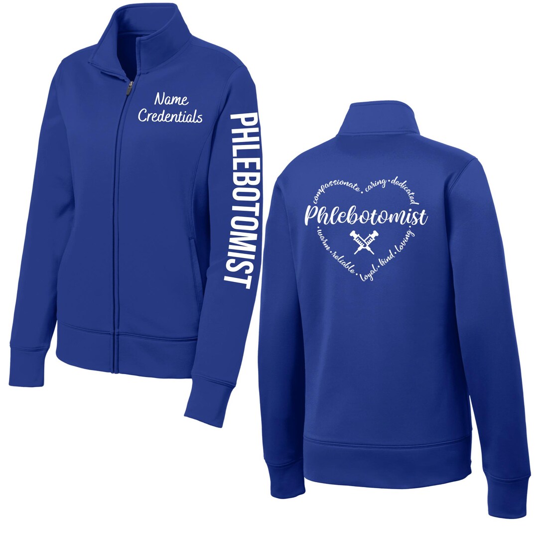 Personalized Phlebotomist Fleece Jacket, Lab Coat - Etsy