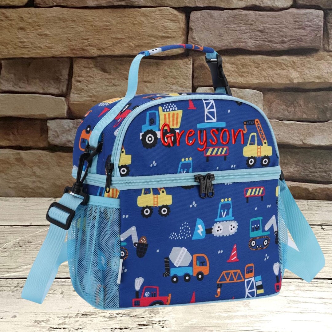 Construction Lunchbox, Construction Vehicles, Personalized Lunchbox ...